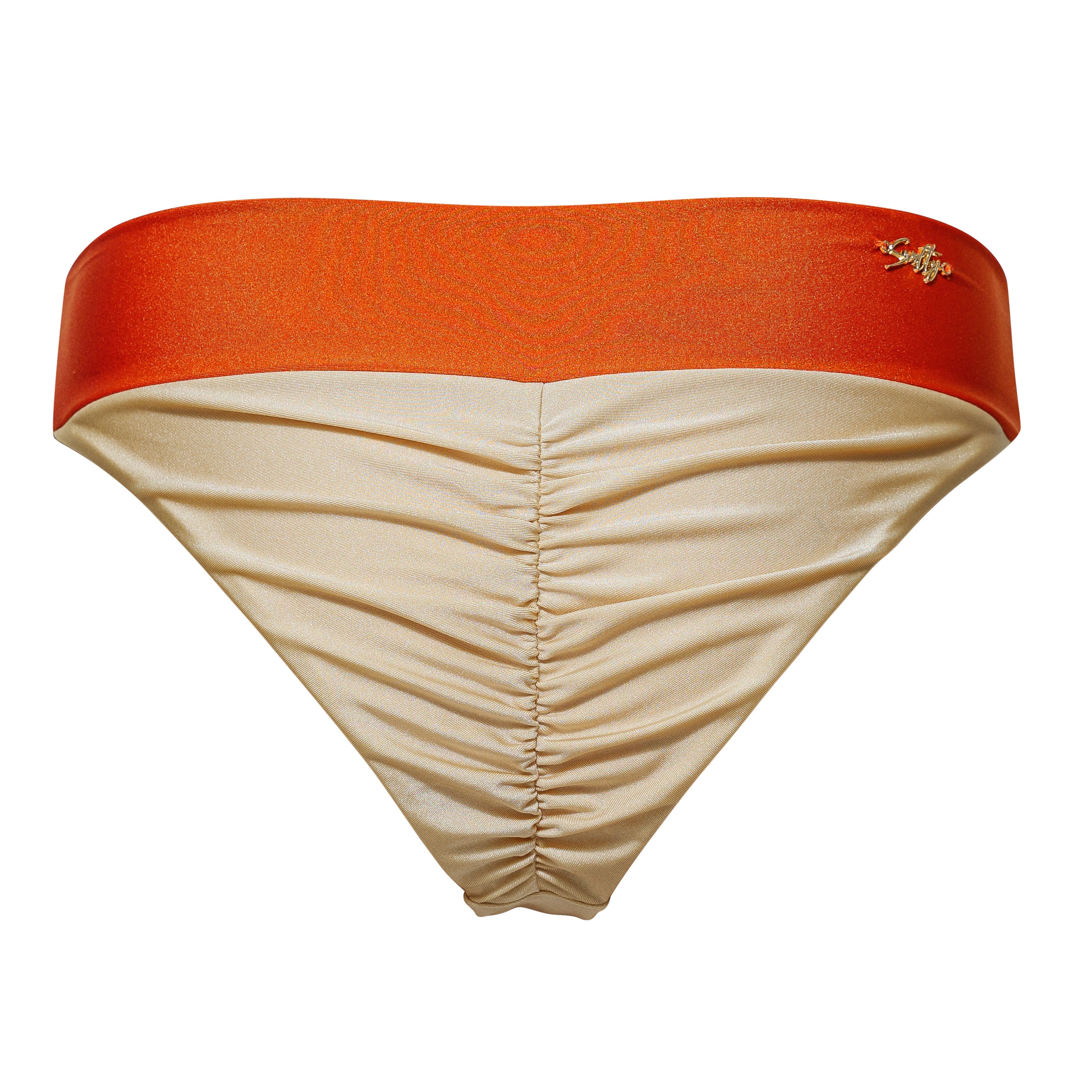 Beige & Orange Bottom – Swalty Wear